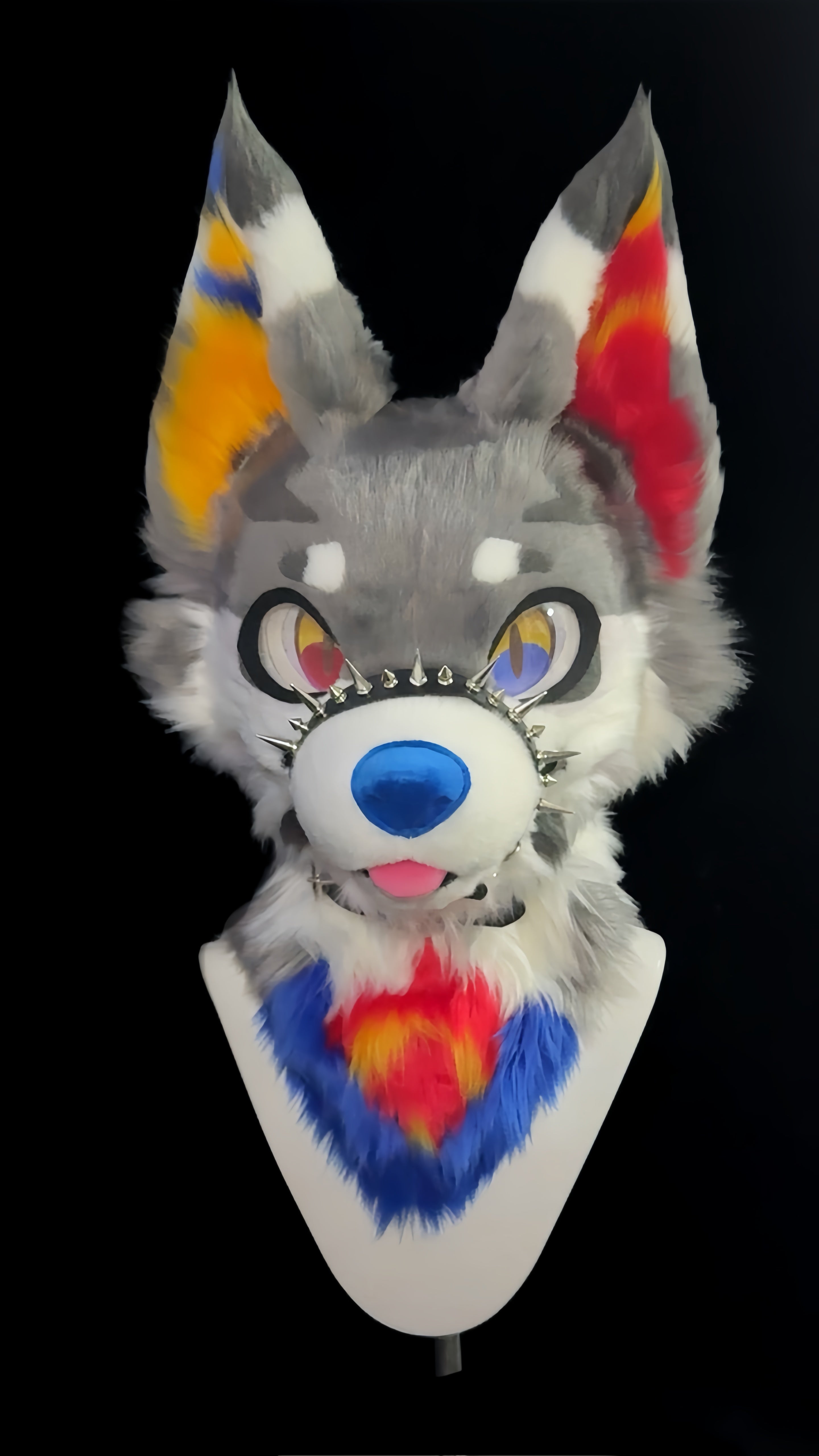 Toony Style Grey Wolf Rainbow Fursuit - Ego – Meemonster